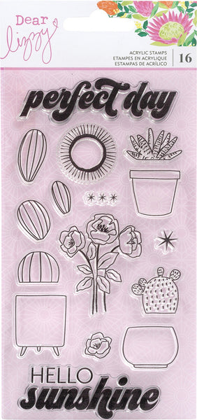 American Crafts Dear Lizzy Clear Acrylic Stamp Set – Cheap Scrapbook Stuff