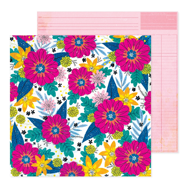 American Crafts Vicki Boutin Bold + Bright Bunches of Fun Patterned Pa ...