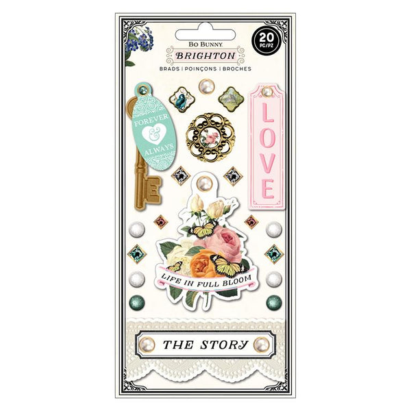 BoBunny Brighton Brad Embellishments – Cheap Scrapbook Stuff